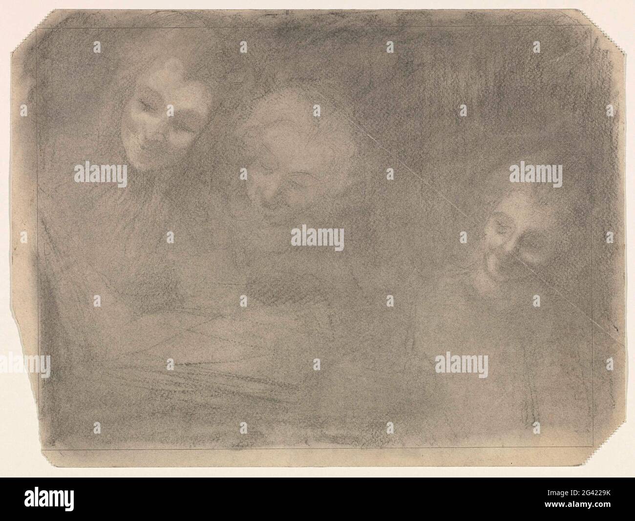 Three women's heads Stock Photo - Alamy