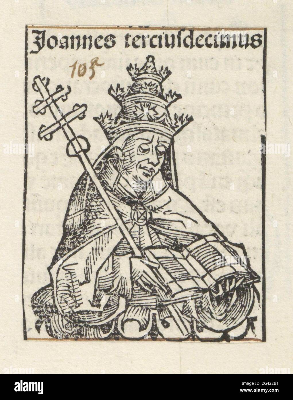 Pope John XIII; Joannes Terciusdecimus; Liber chronicarum. A flower ...