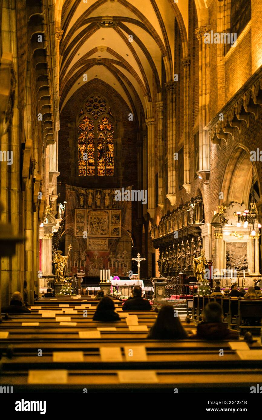 Interior shot of the Wroclaw Cathedral, St. John the Baptist Cathedral ...
