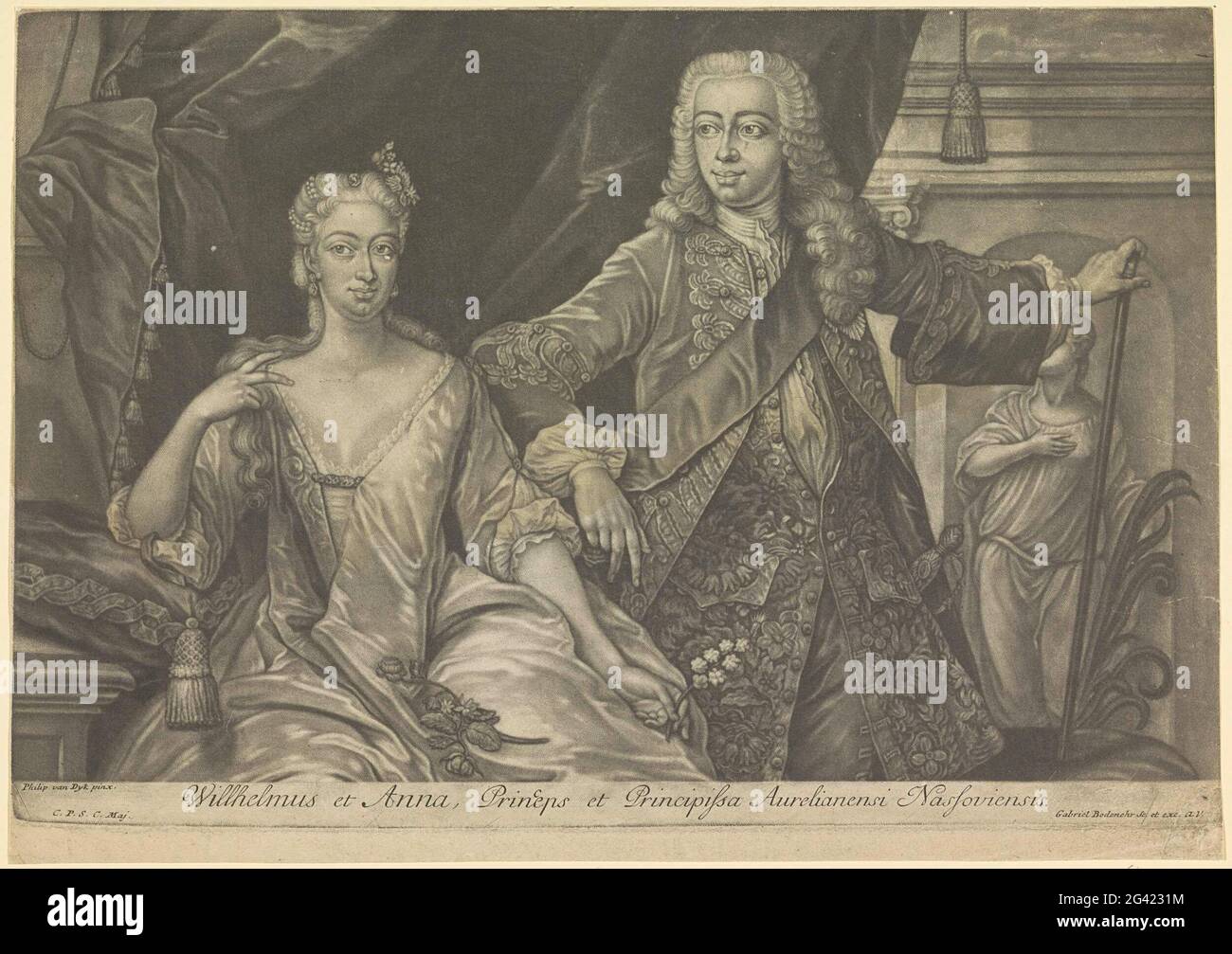 Portrait of Willem IV, Prince of Orange-Nassau, and Anna van Hanover ...