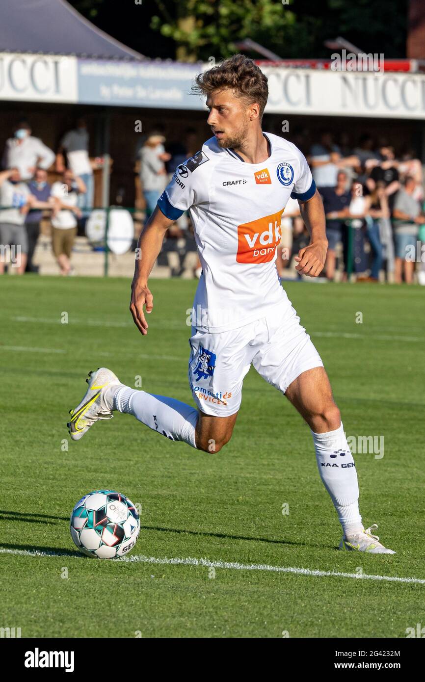 Gent's Cederick Van Daele pictured in action during the match between ...
