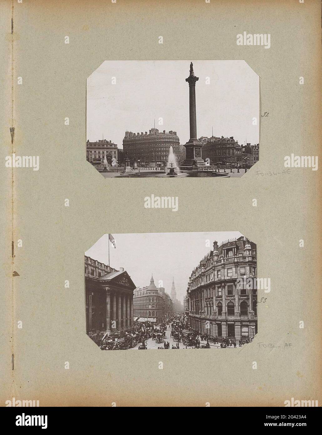 Trafalgar Square in London with Grand Hotel background and on the right ...