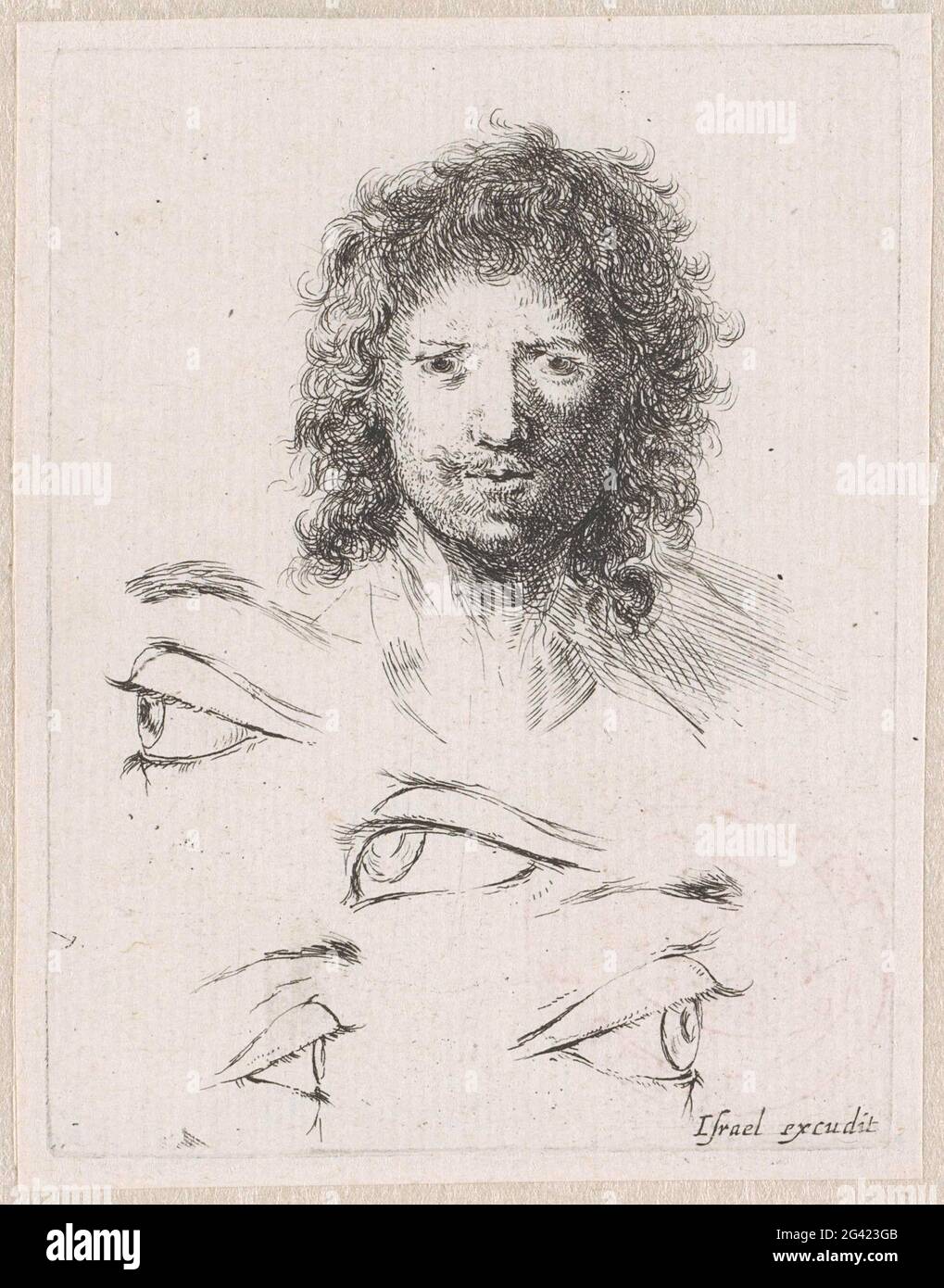 Head of a Young Man and Four Eyes; Drawing Examples; Book to learn to ...