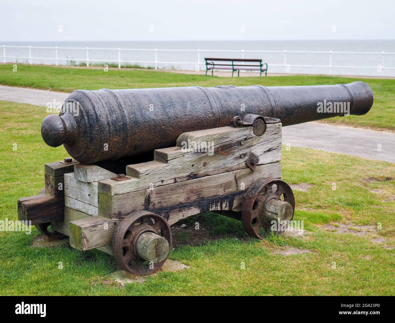 Ancient Cannon on Display in Southwold Stock Photo - Alamy