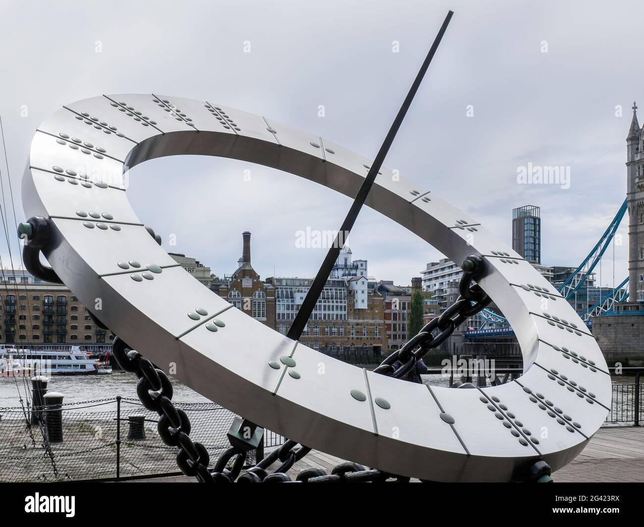 Sun Dial near Tower Bridge in London Stock Photo - Alamy