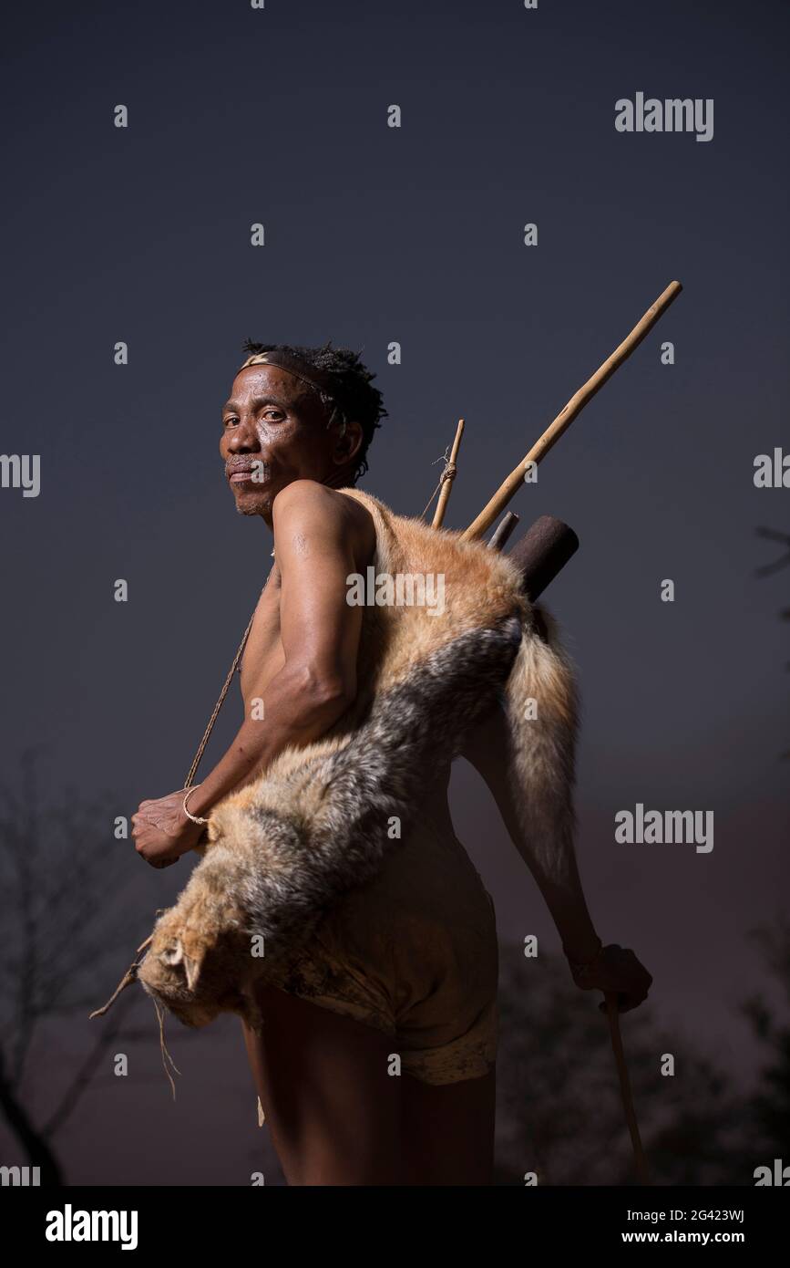 Portraits of People from the Bushmen Naro Tribe. Botswana is home to ...
