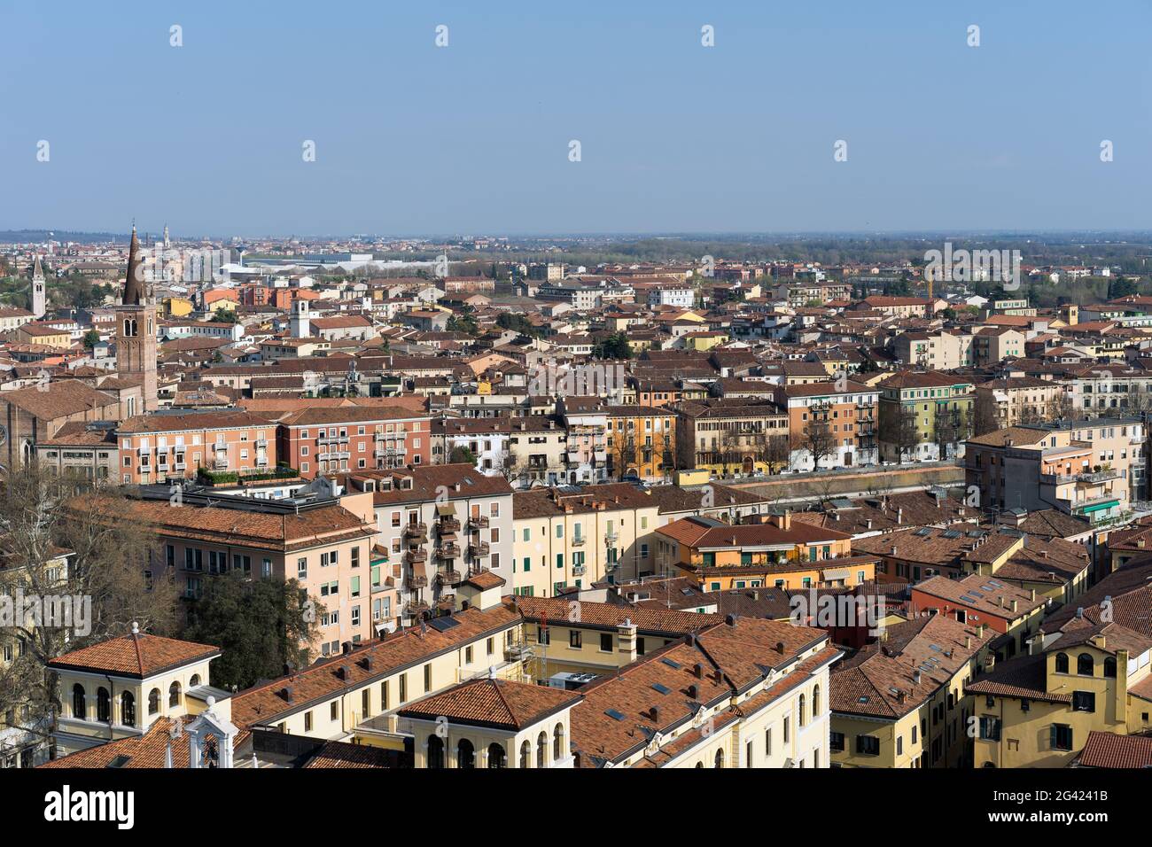 View of Verona from the Lamberti Tower Stock Photo - Alamy