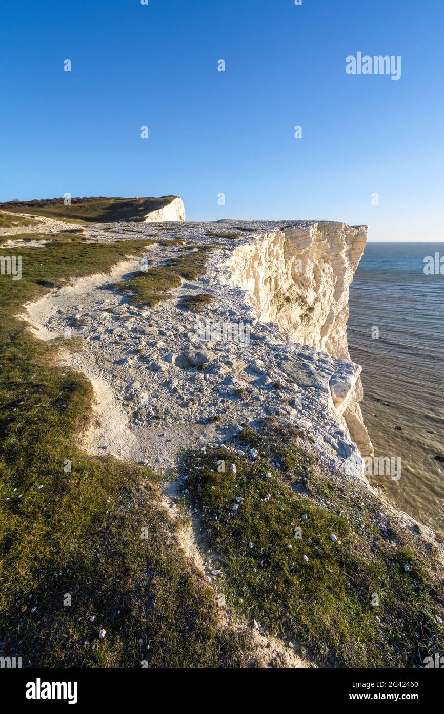 White Cliffs at Seaford Head Stock Photo - Alamy