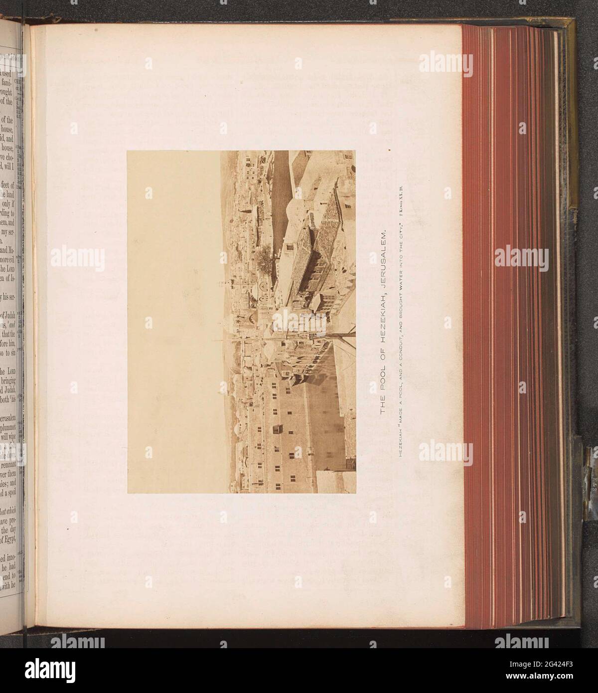 View of a water reservoir in Jerusalem, known as The Pool or Hezekiah ...