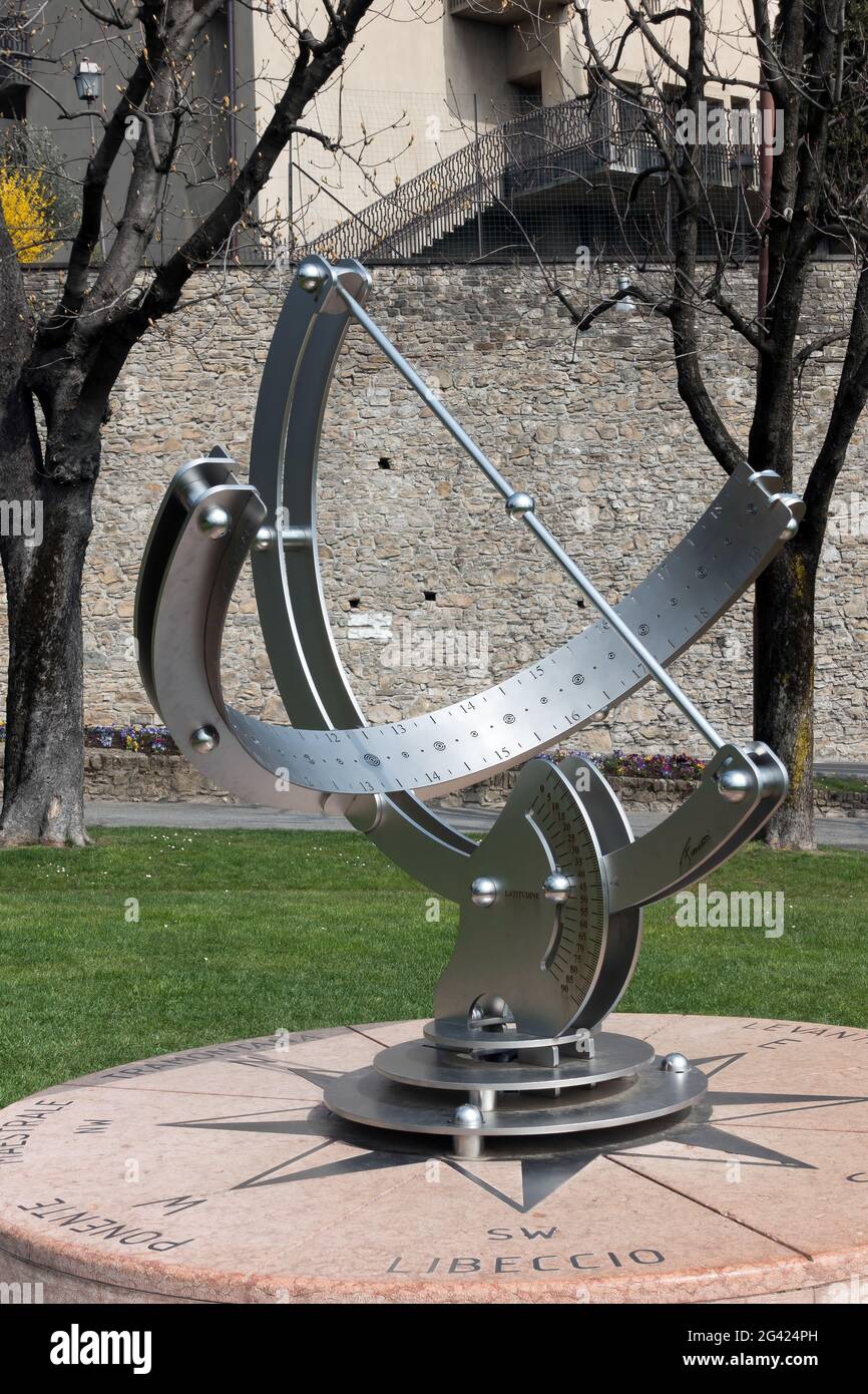 Modern Sundial in Bergamo Stock Photo - Alamy