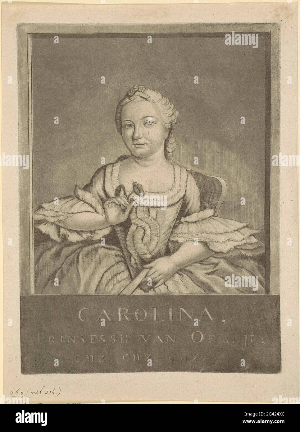 Portrait of Carolina, Princess of Orange-Nassau. Portrait of Carolina ...