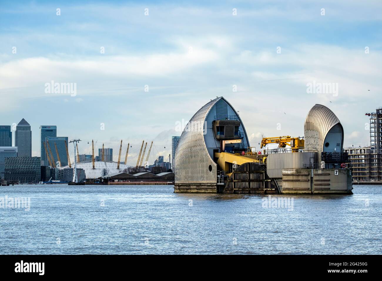 View of the Thames Barrier Stock Photo - Alamy