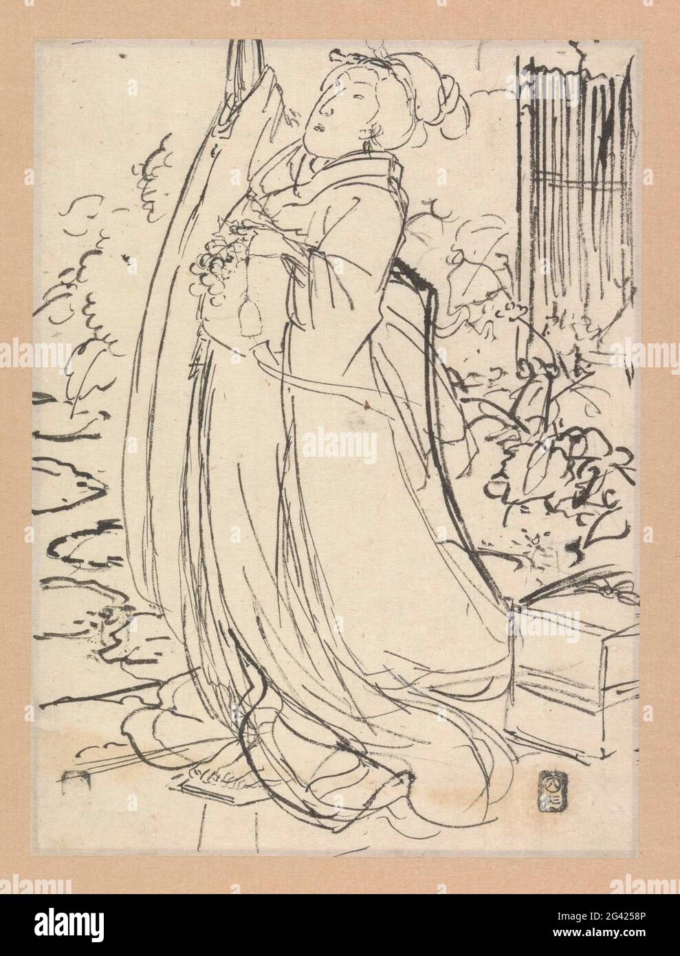 Standing lady Stock Photo - Alamy