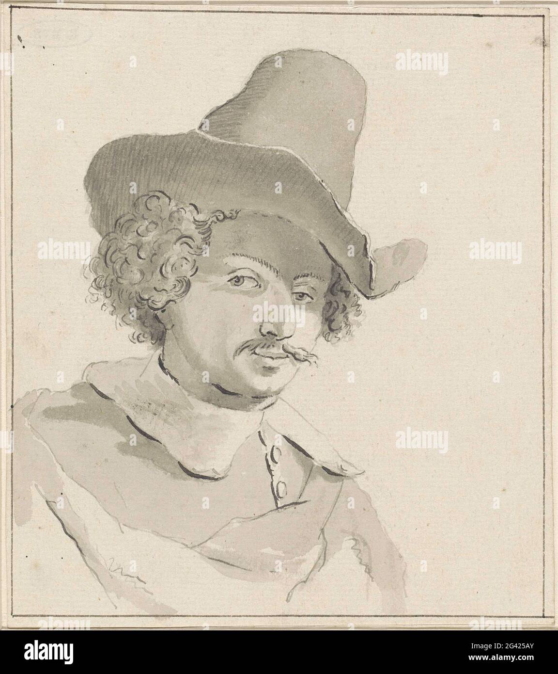 Portrait of Jan Baptist Weenix. Portrait of the artist Jan Baptist ...