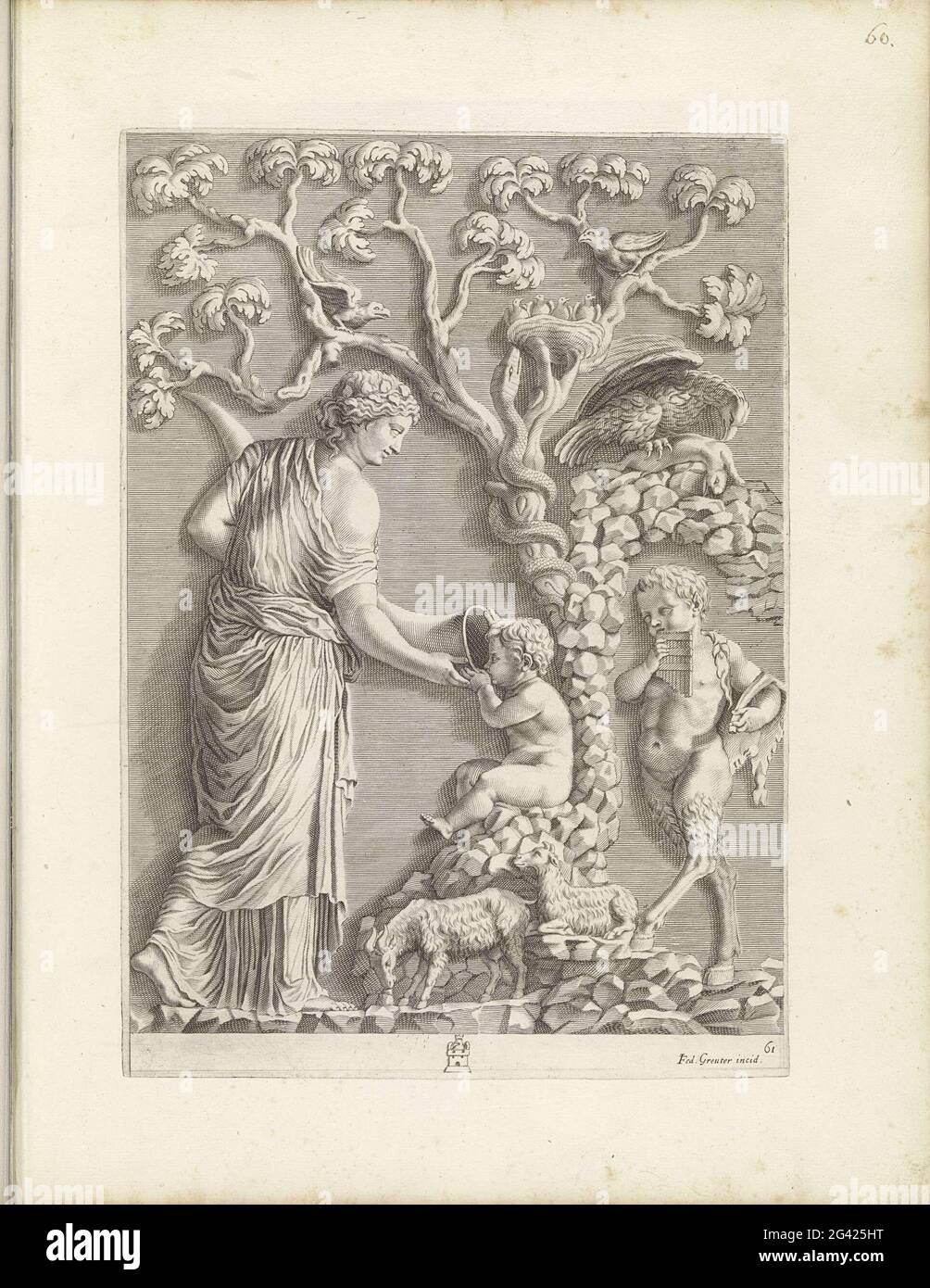 The Goat Amalthea With The Infant Jupiter And A Faun