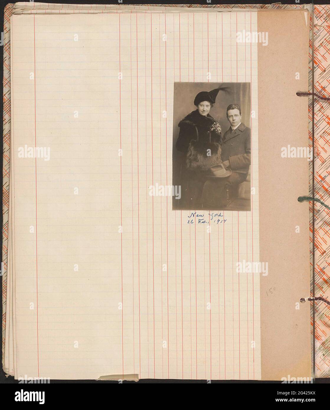 Portrait of an unknown man and woman. Part of photo album from the ...