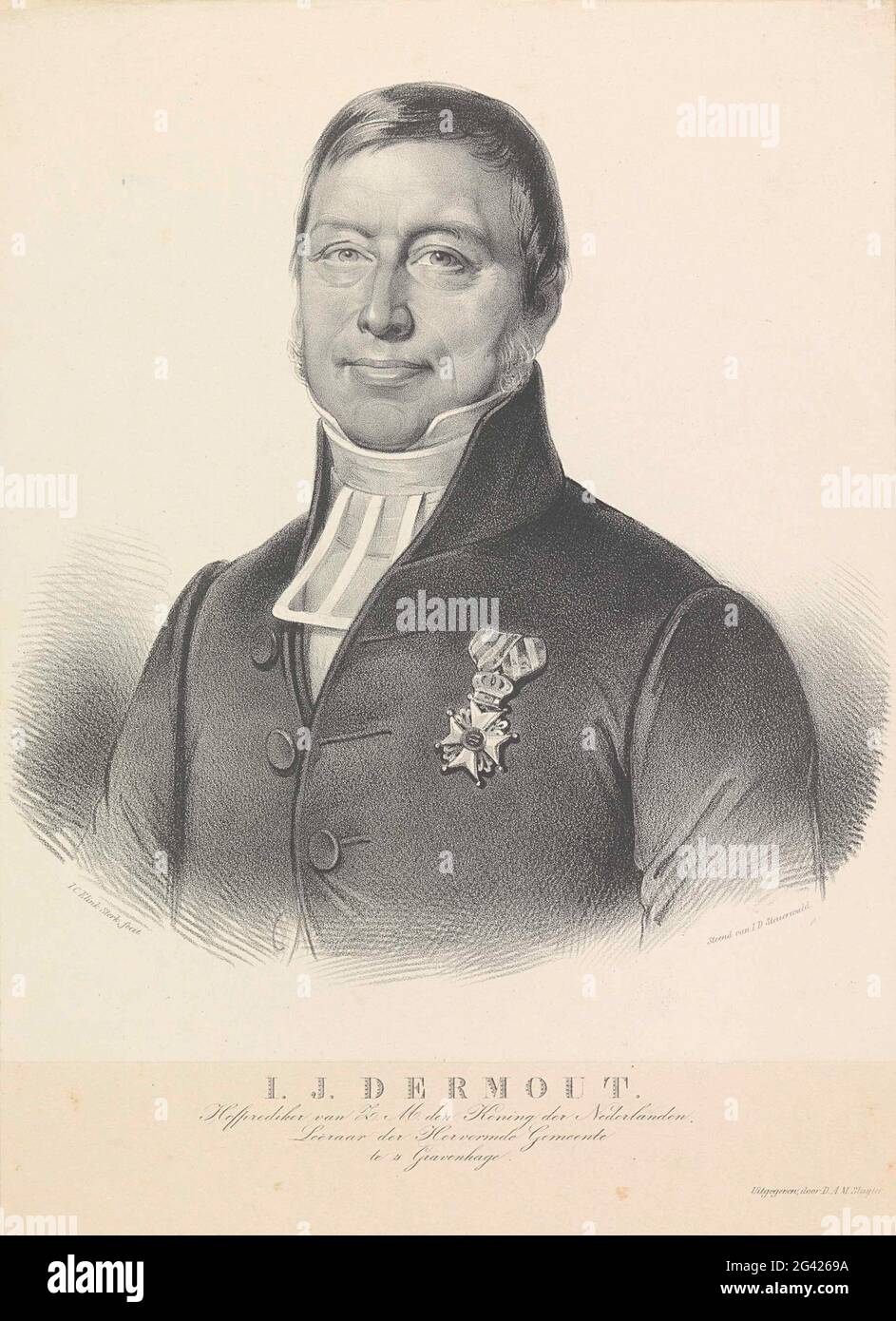 Portrait of Isaäc Johannes Dermout. The portrait carries a jacket with ...