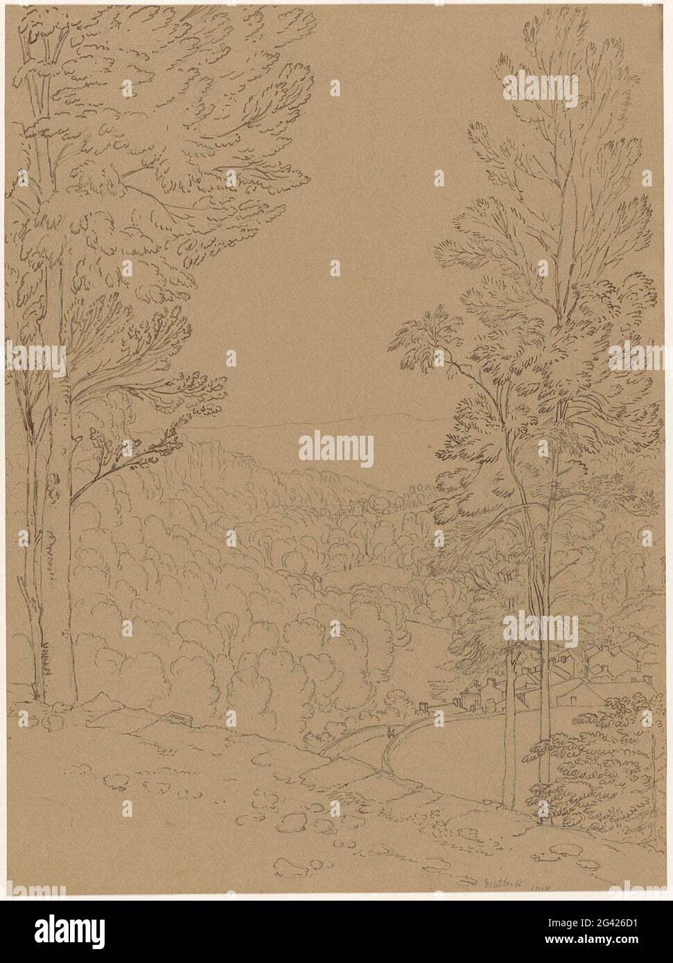 Landscape in Matlock in Derbyshire Stock Photo - Alamy