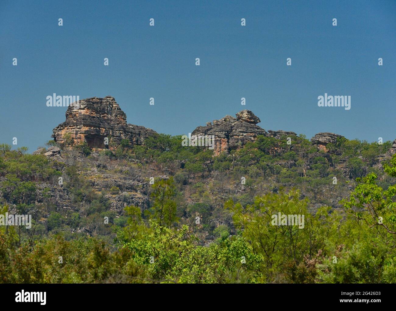 Rocky landscape and vegetation in Kakadu National Park, Jabiru ...