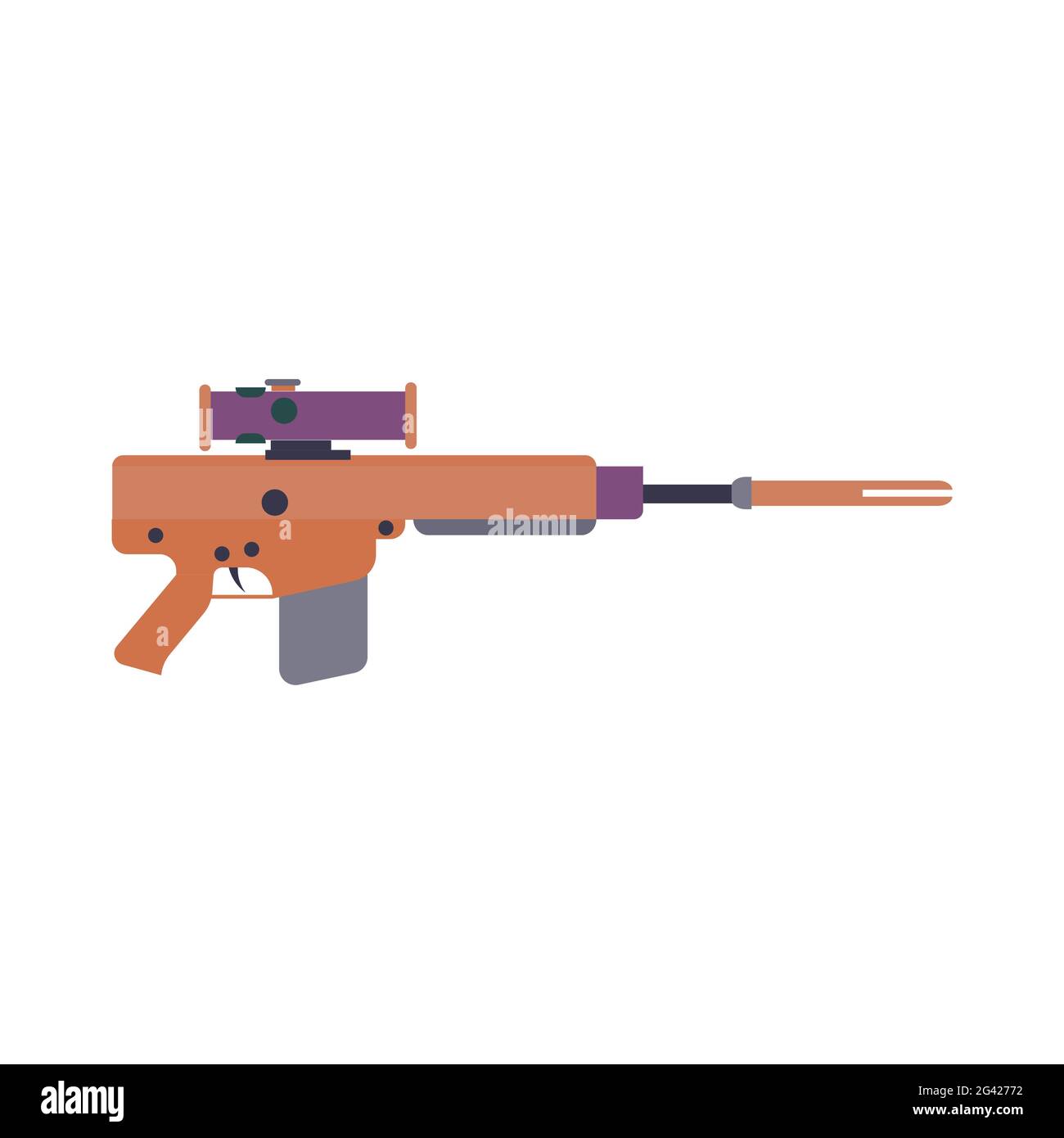 Weapon rifle gun vector military army handgun illustration. War rifle ...