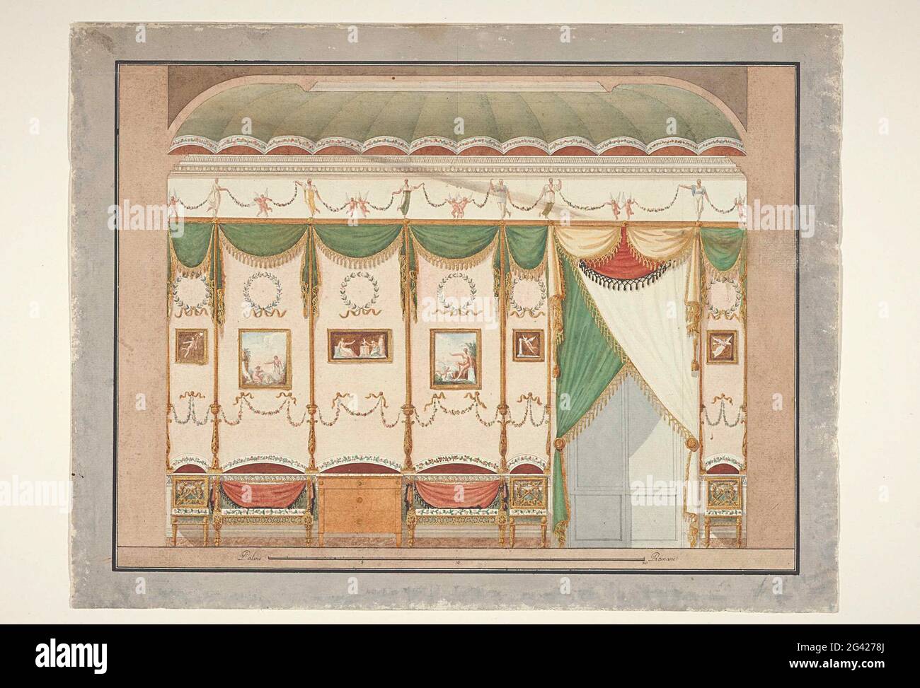 Interior design drapery plan hi-res stock photography and images - Alamy