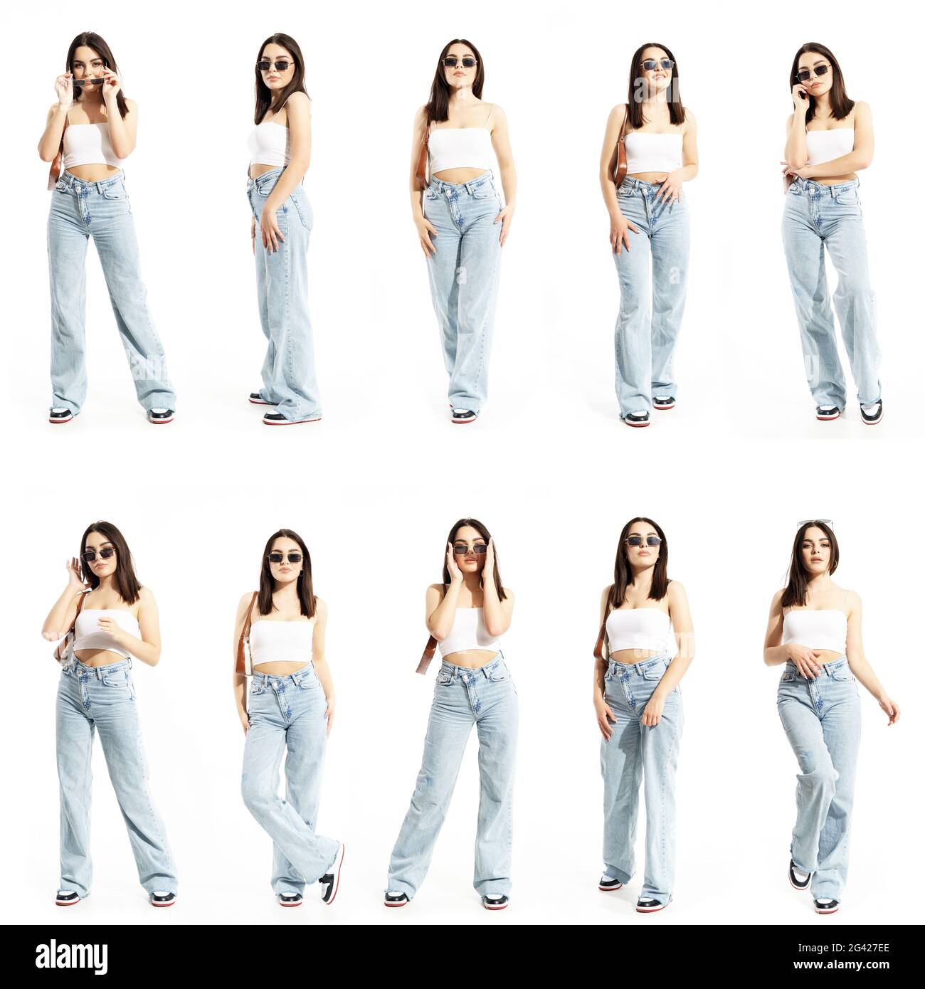 Women different poses on Cut Out Stock Images & Pictures - Alamy