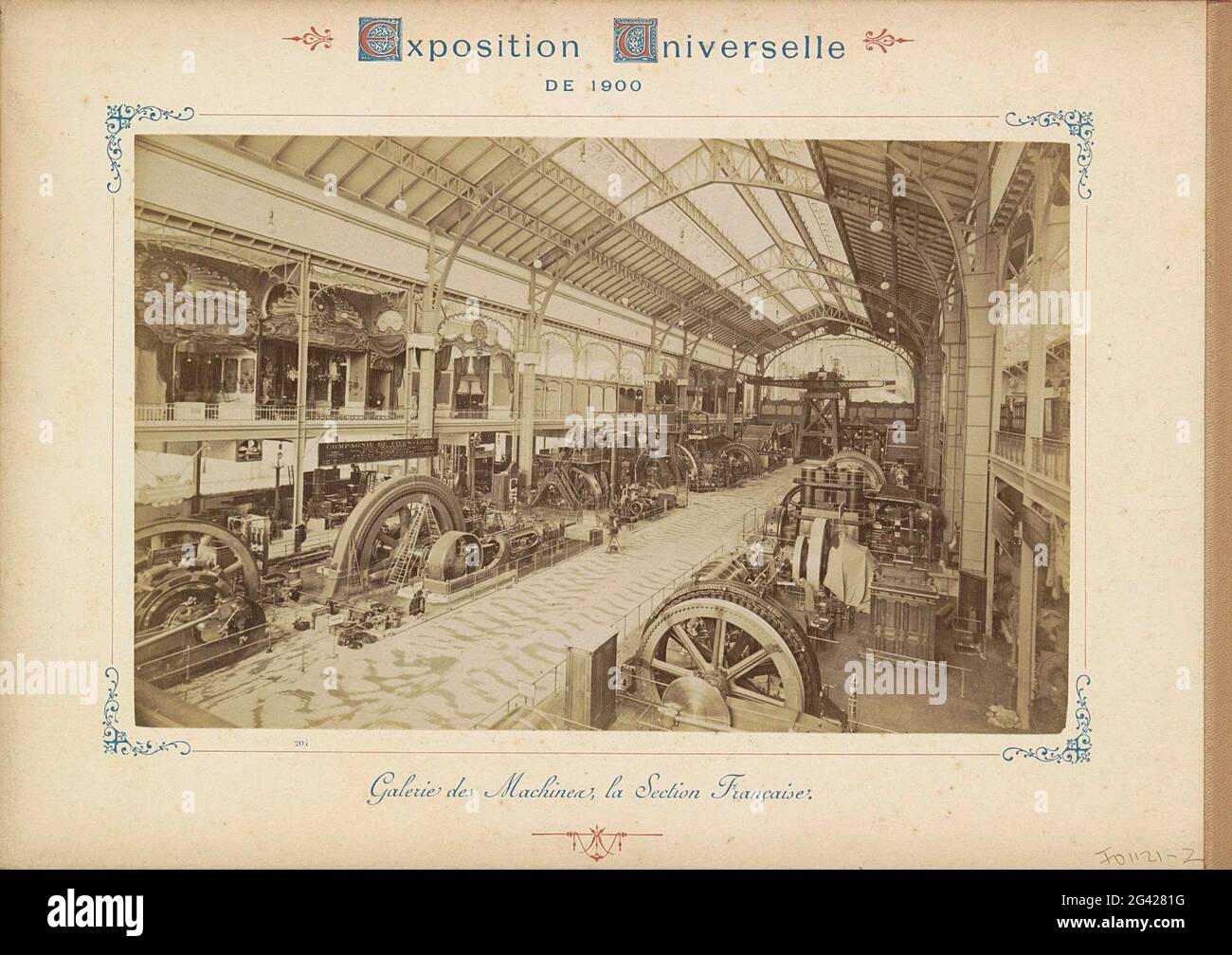 Machinery in the French section of the Palais des Machines in Paris ...