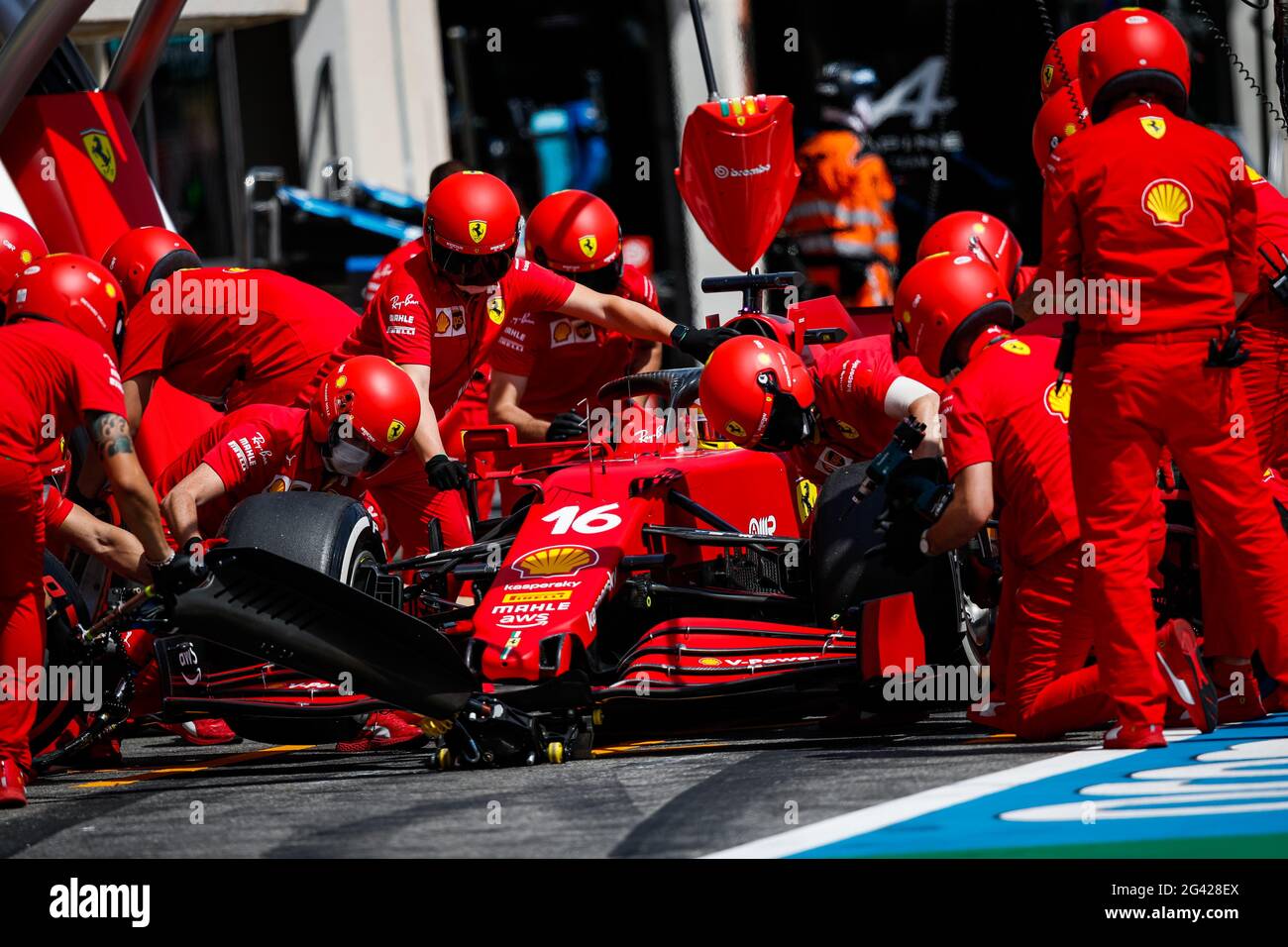 Le Castellet, France. 18th June, 2021. LECLERC Charles (mco), Scuderia Ferrari SF21, action ...