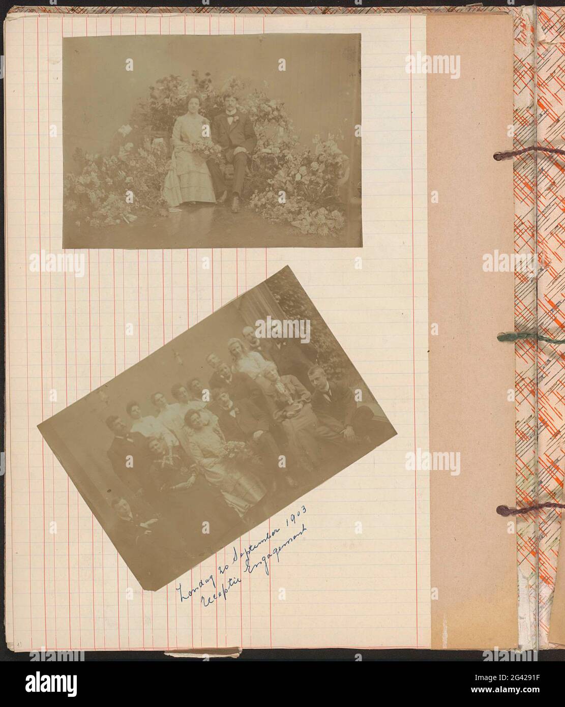 Reversing portraits. Part of photo album from the Petri family Stock ...