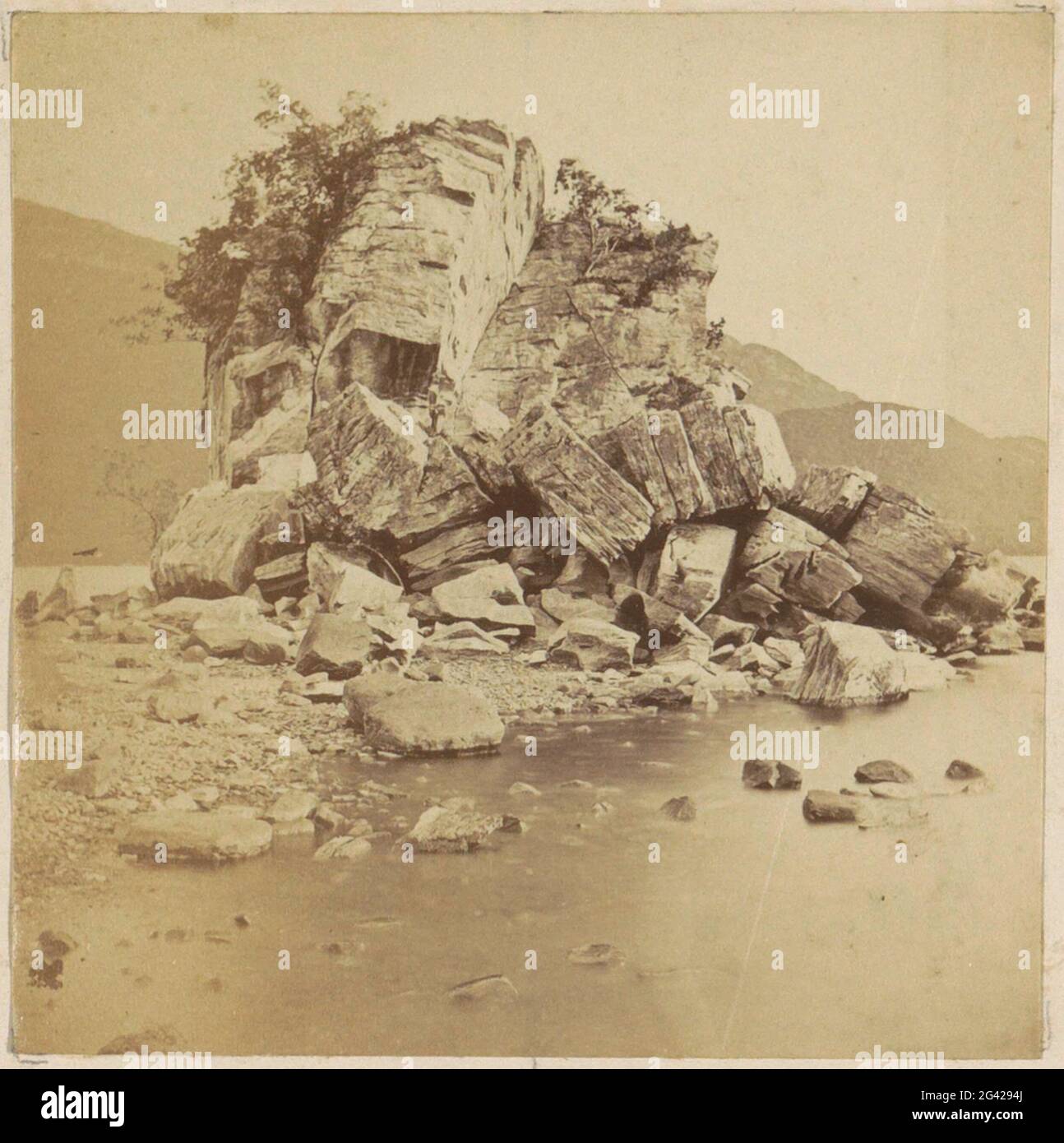 Rock formation at a river in England. Part of album with pictures of ...
