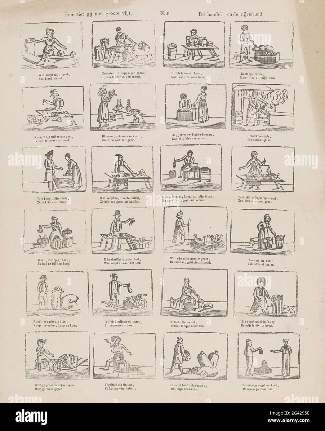 Here you see with Groote Vlijt, / trade and industry. Sheet with 24 ...