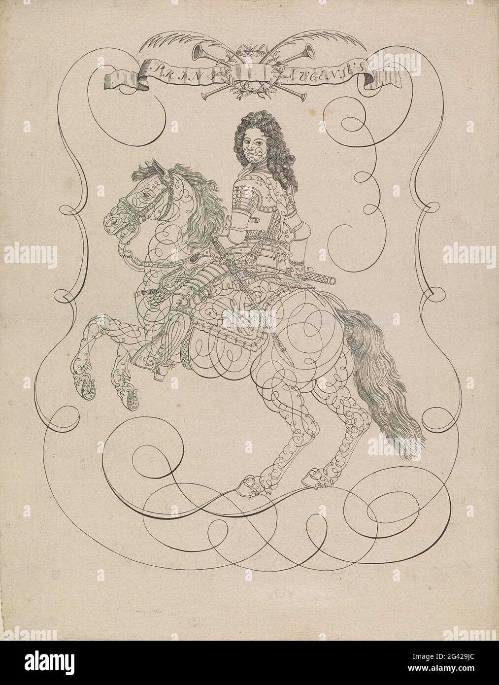 Equestrian portrait from Eugene of Savoy; Prince Eugenius. Equestrian ...