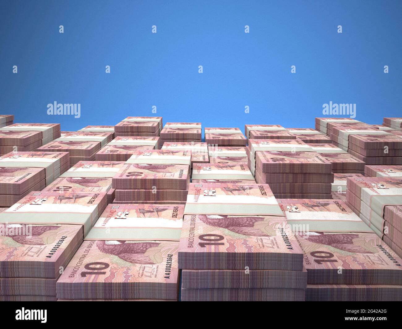 Money of Brazil. Brazilian real bills. BRL banknotes. 10 reals ...