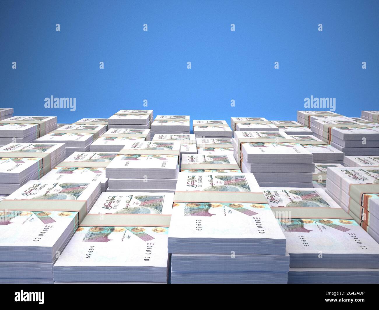 Money of Algeria. Algerian dinar bills. DZD banknotes. 500 dinars ...