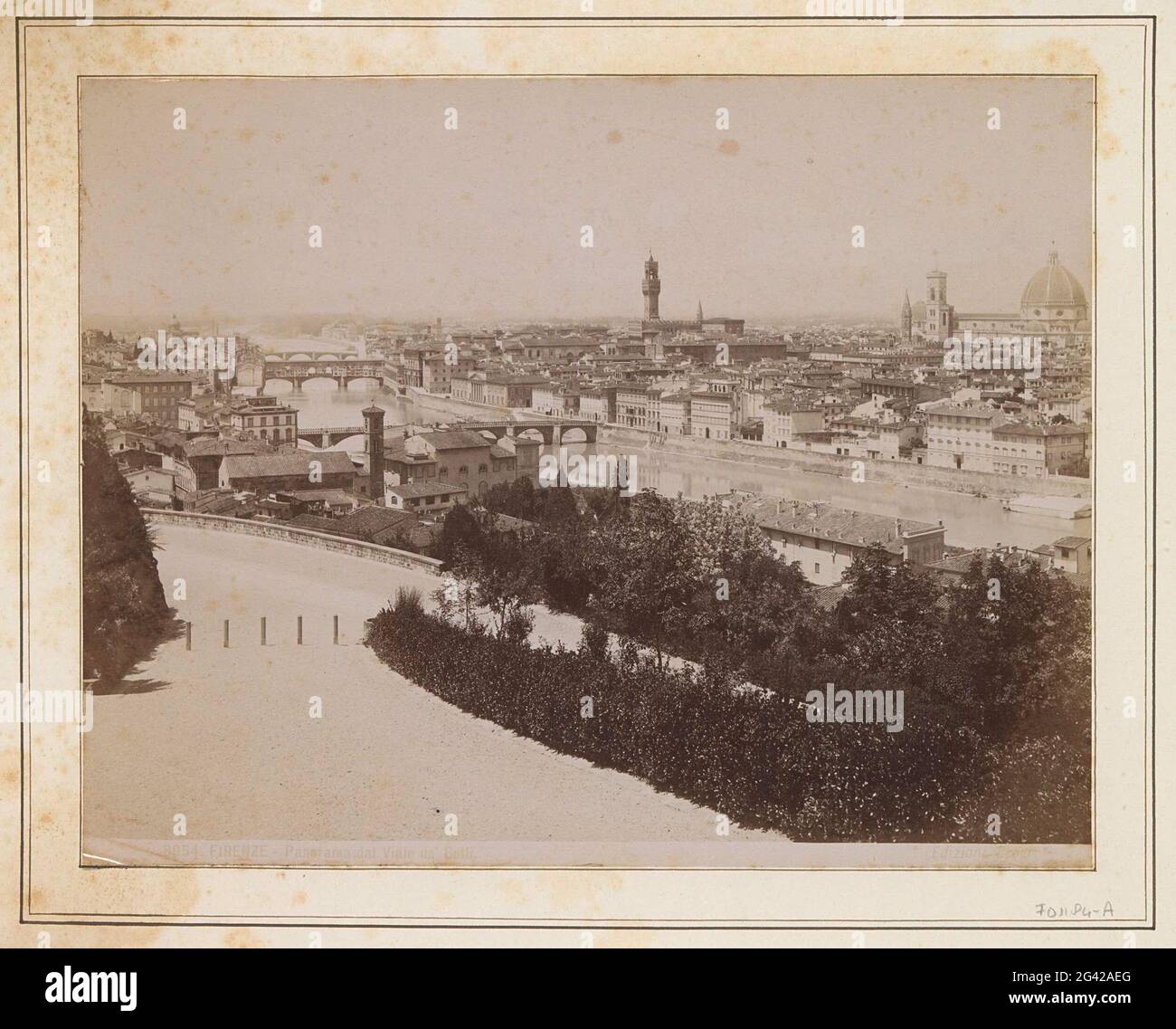 View of Florence from the Viale de Celli; Firenze - Panorama Dal Viale ...