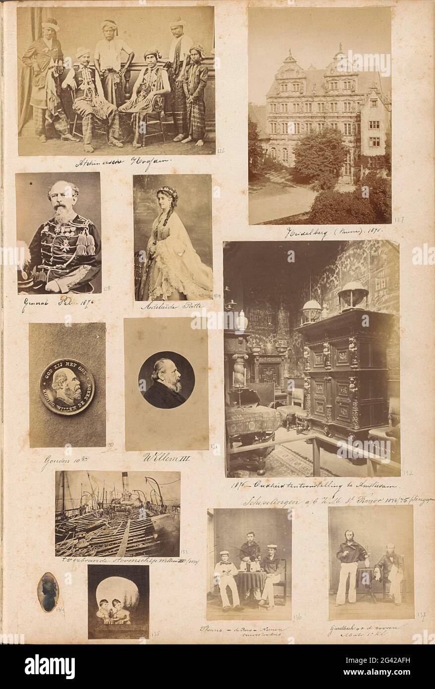 Portrait of Operazangeres Adelina Patti. Part of photo album by Robert ...