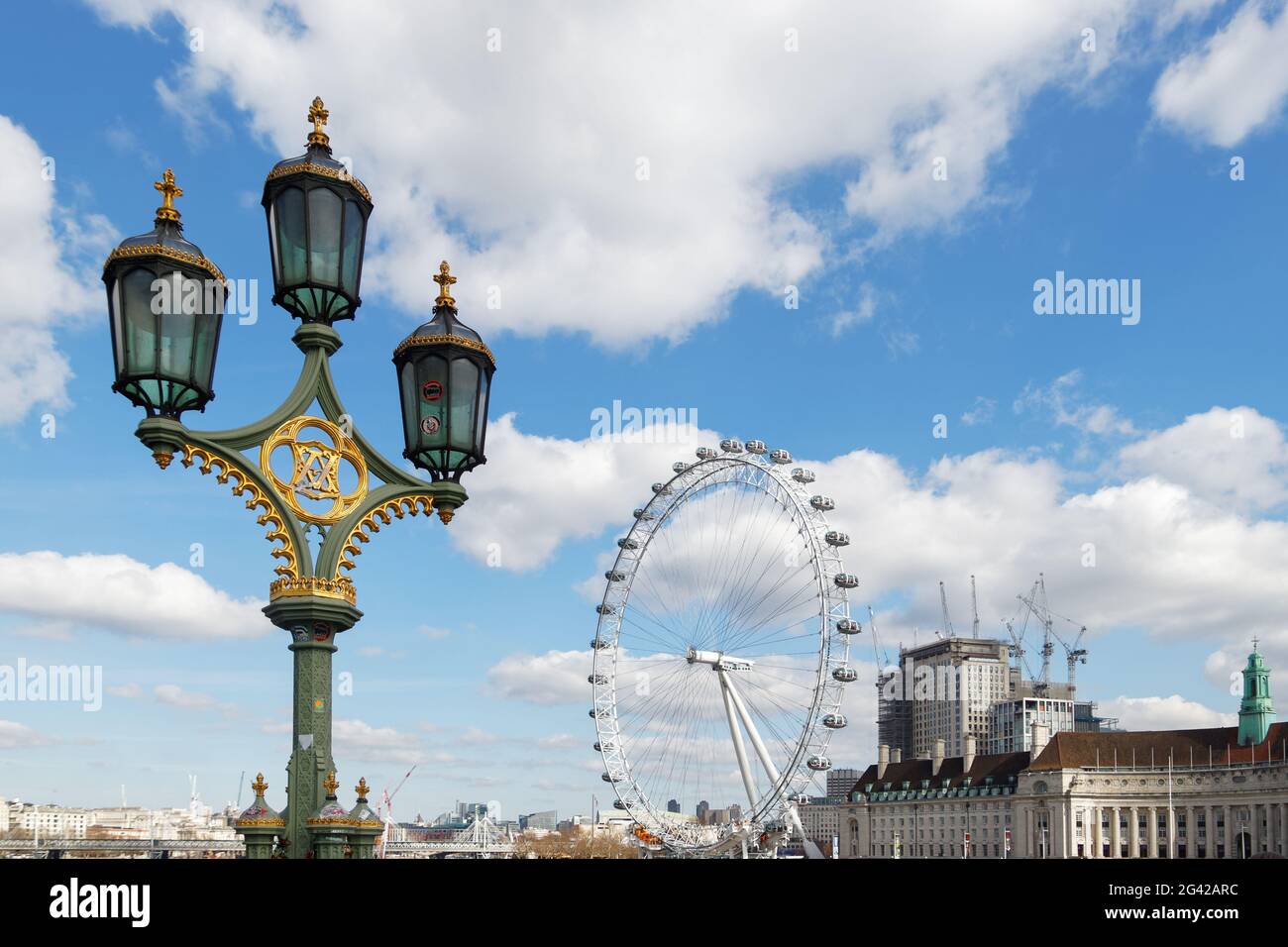 LONDON/UK - MARCH 21 : Decorative Lamp Post on Westminster Bridge in ...