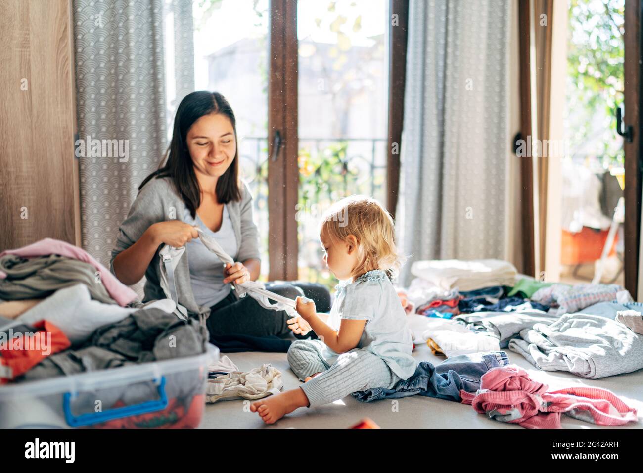 Kids Folding Clothes