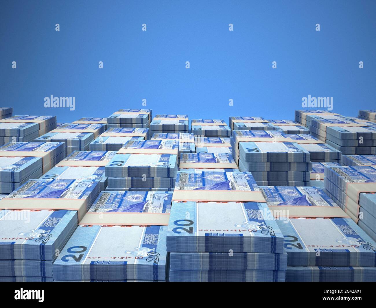 Money of Gambia. Gambian dalasi bills. GMD banknotes. 20 dalasis ...