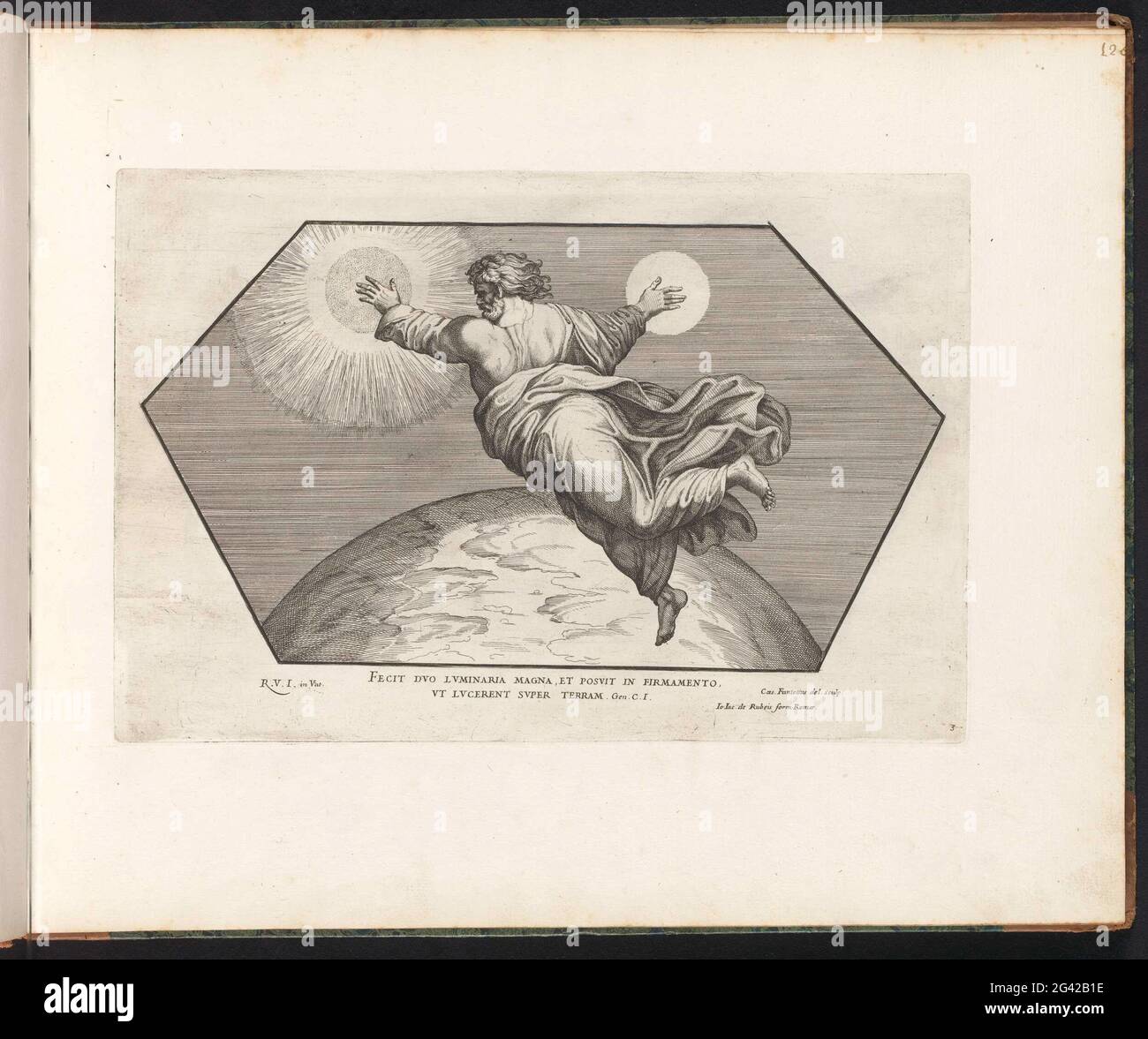 God creates the sun and the moon; Paintings in the Loggia of Rafael ...