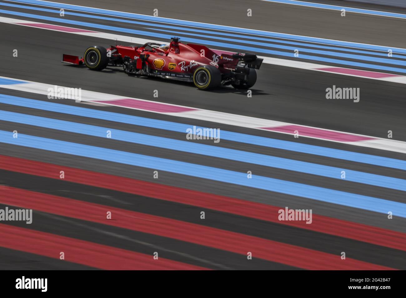 Le Castellet, France. 18th June, 2021. 16 LECLERC Charles (mco), Scuderia Ferrari SF21, action ...