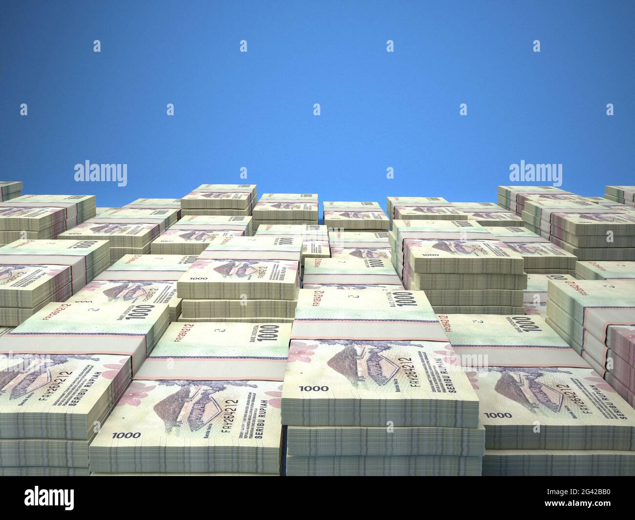 Money of Indonesia. Indonesian rupiah bills. IDR banknotes. 1000 ...