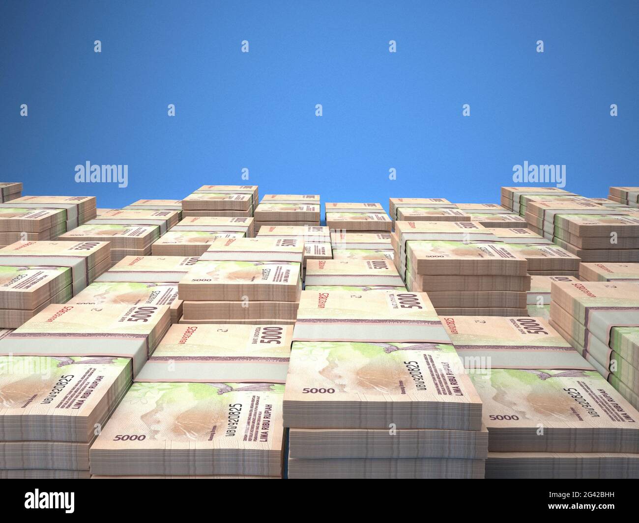 Money of Indonesia. Indonesian rupiah bills. IDR banknotes. 5000 ...