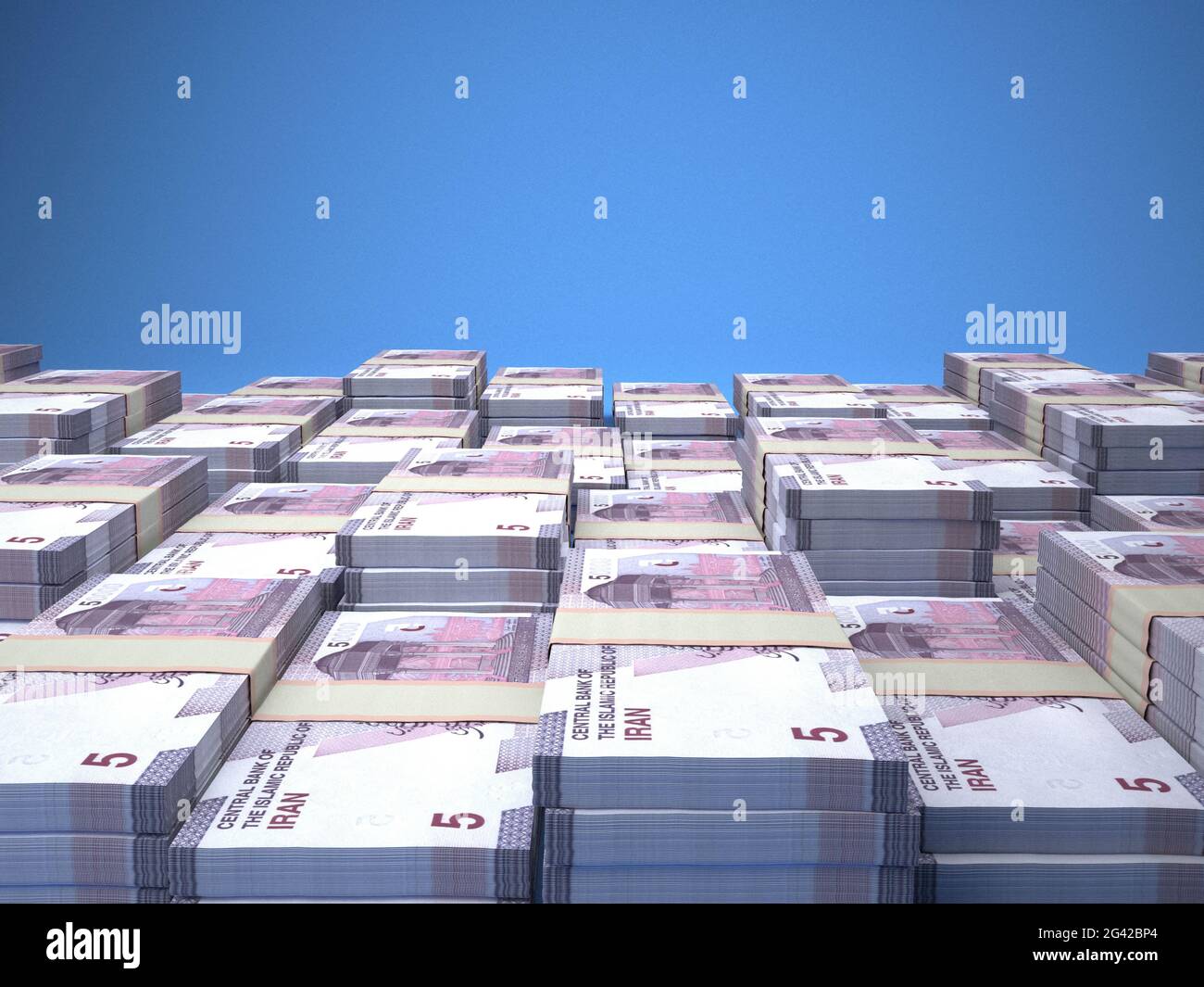 Money of Iran. Iranian rial bills. IRR banknotes. 50000 rials. Business ...