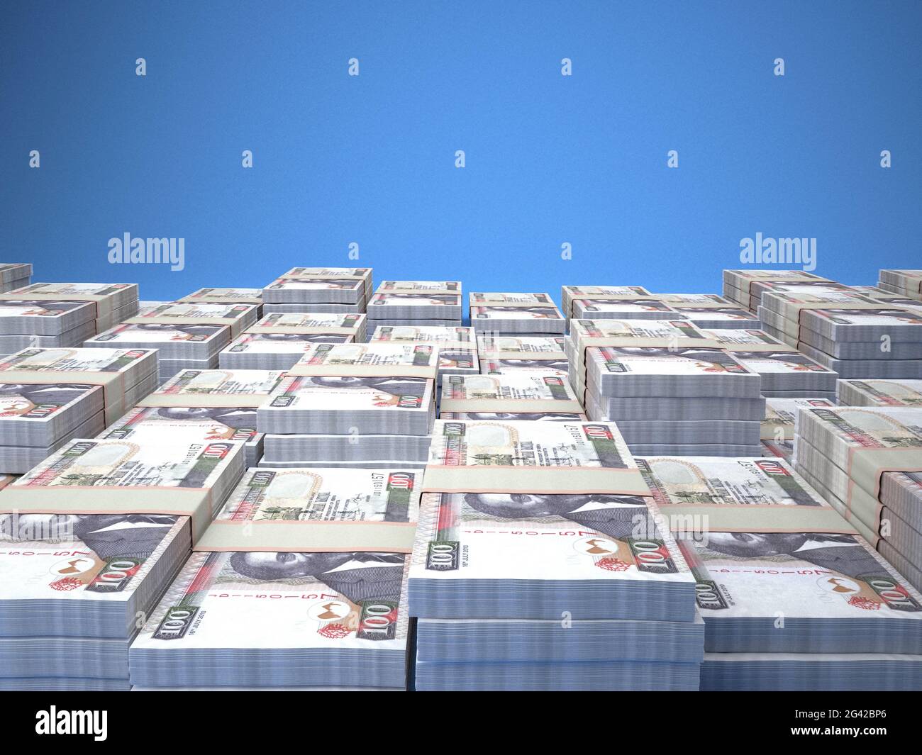 Money of Kenya. Kenyan shilling bills. KES banknotes. 100 shillings ...