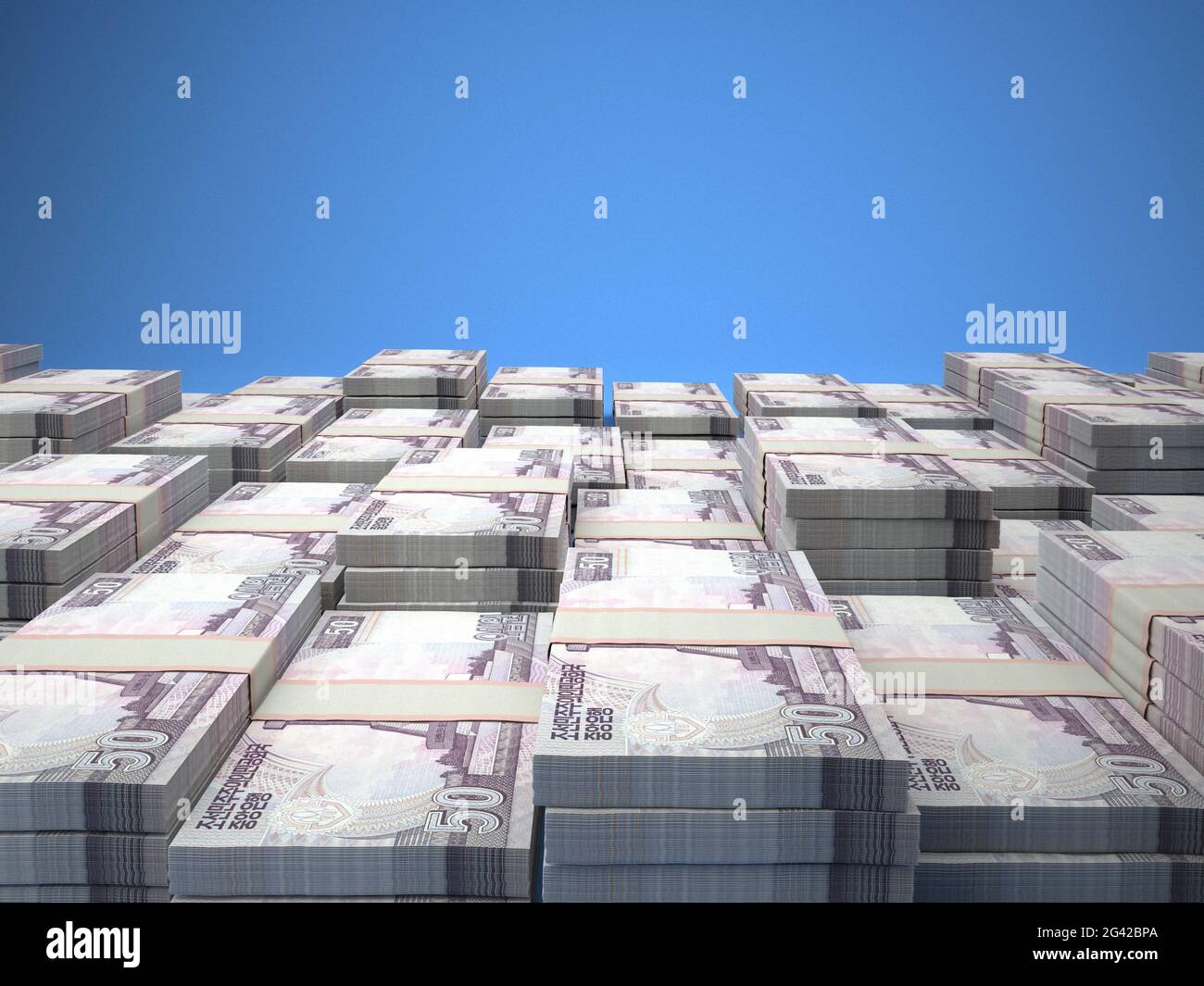 Money of North Korea. North Korean won bills. KPW banknotes. 50 won ...