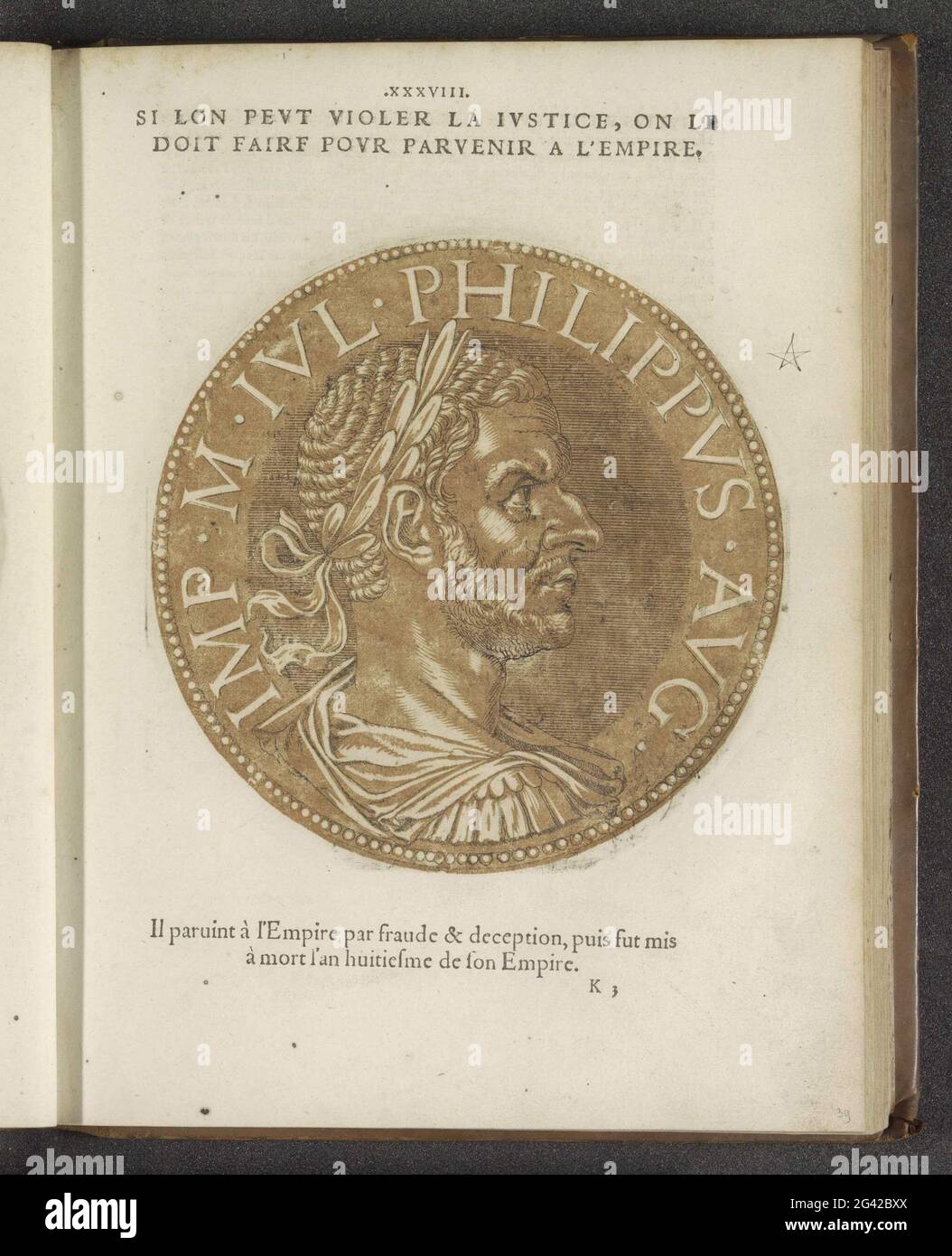 Portrait of Emperor Philippus I Arabs; Les Images Presque de Tous les Emperurs. Portrait of ...