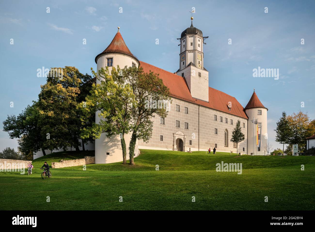 Höchstädt Castle, Dillingen District, Bavaria, Danube, Germany Stock ...