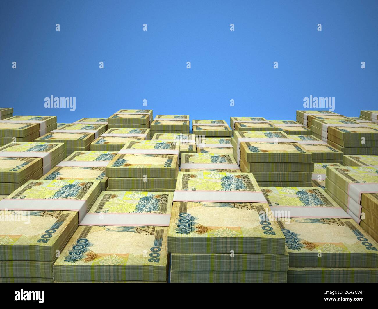Money of Nigeria. Nigerian naira bills. NGN banknotes. 200 polymer ...