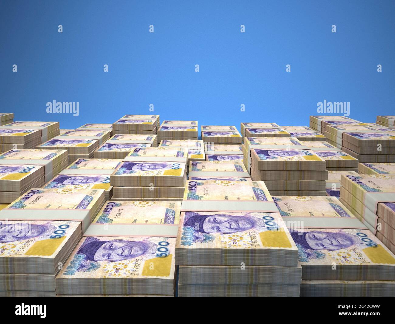 Money of Nigeria. Nigerian naira bills. NGN banknotes. 500 polymer ...